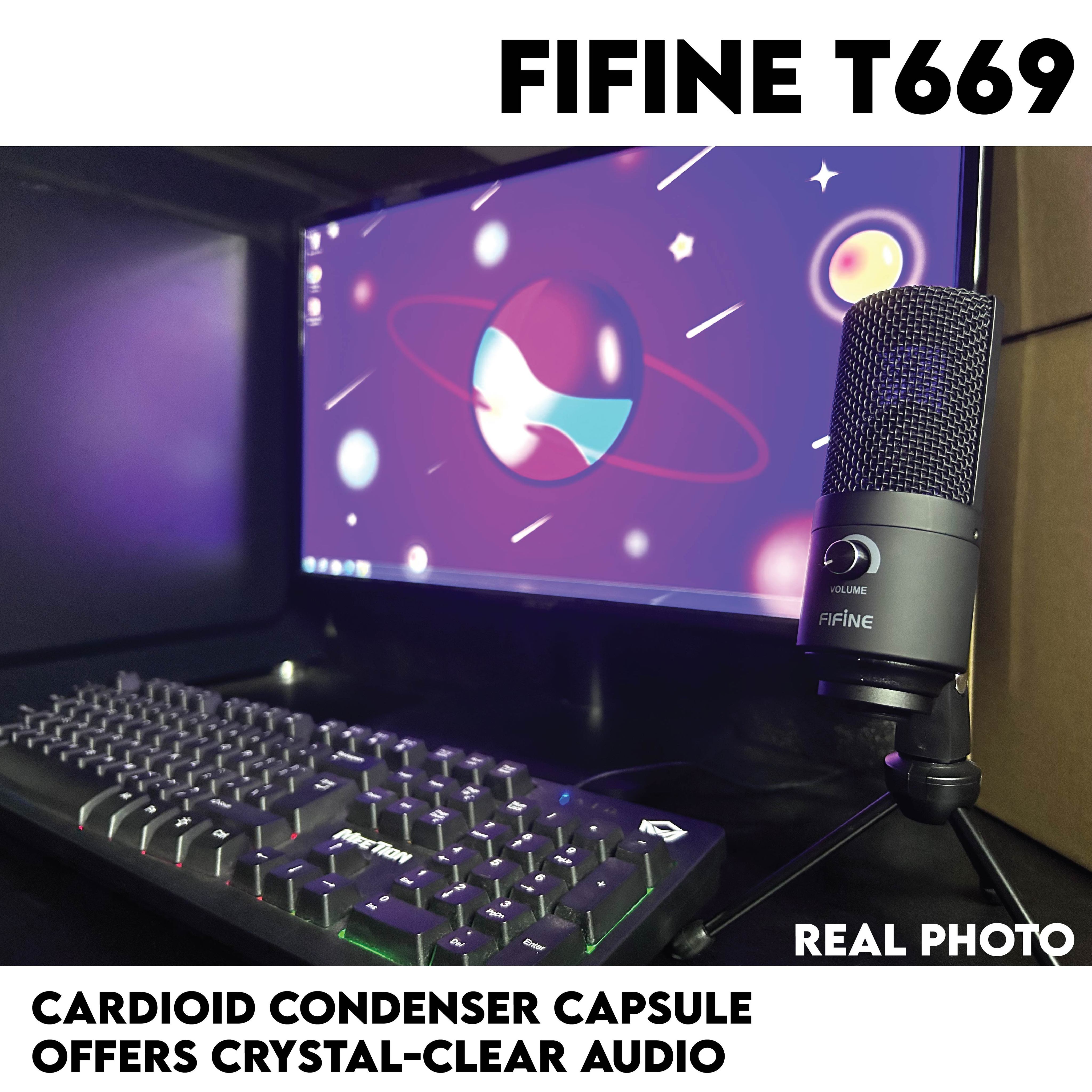 FIFINE T669 Studio Condenser USB Microphone, Computer PC Microphone Kit ...