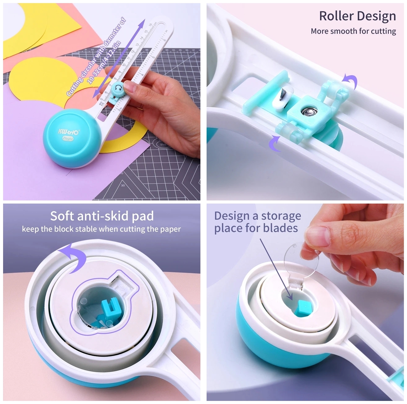 KWT Circle Trimmer Multifunctional Circular Round Shape Paper Cutter ...