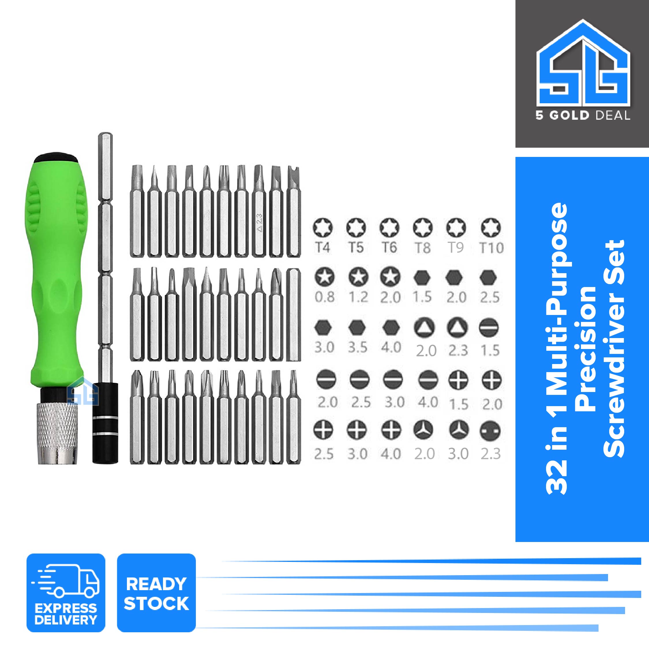 32 in1 Precision Screwdriver Set Repair Torx Screw Driver Phone Laptop ...