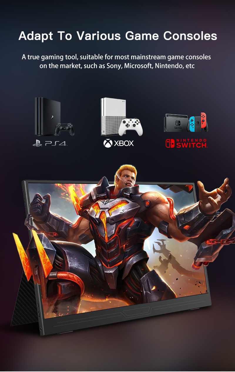 BYONE Touch Portable Gaming Monitor Touch Screen For Switch XBOX PS4 ...