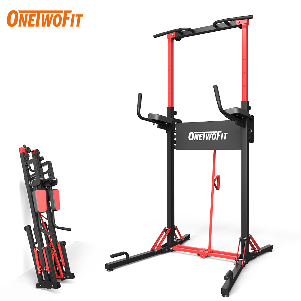 OneTwoFit Multifunction Foldable Pull Up Bar 6 Levels Adjustable Power ...