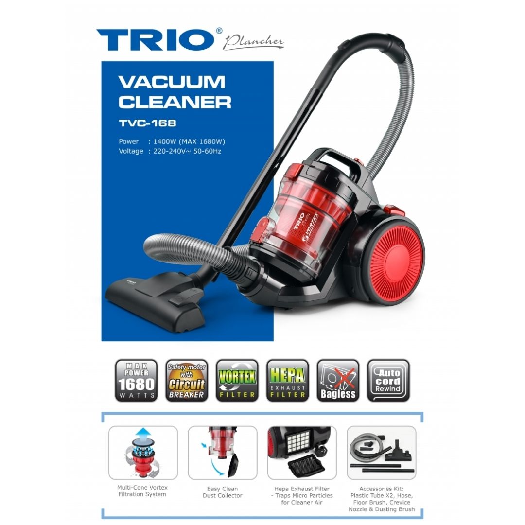 Trio Bagless Vacuum Cleaner TVC-168 | Shopee Malaysia