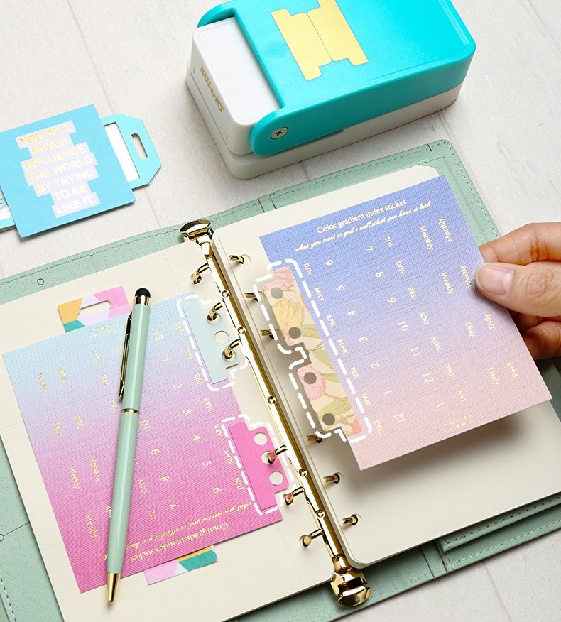 Creative Tag Puncher Multipurpose Loose Leaf Page Separator Bookmark ...
