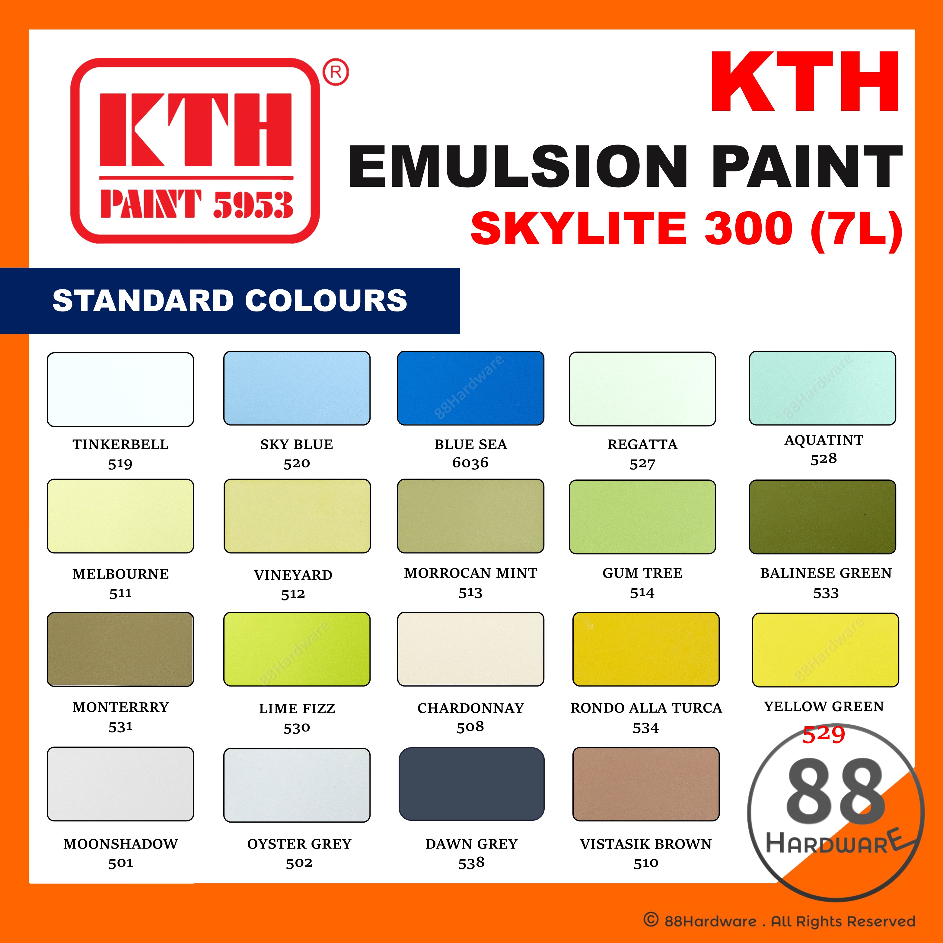 Kth 7L emulsion paint / cat rumah / cat dinding rumah / cat rumah murah ...