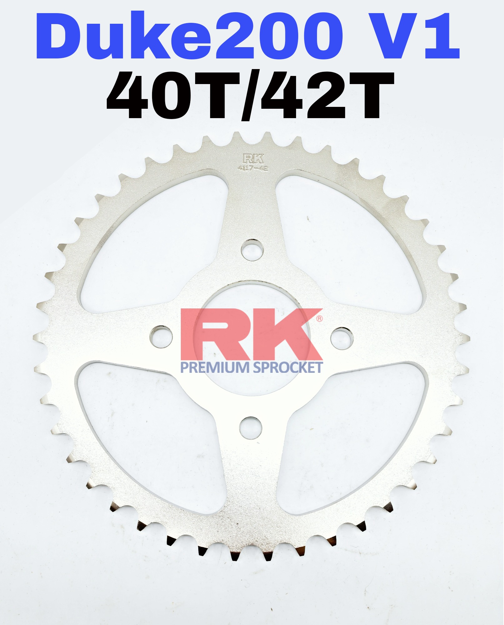 RK Sprocket Set KTM Duke 200 V1 Model 4Hole RK 520 KRX X-Ring Black ...