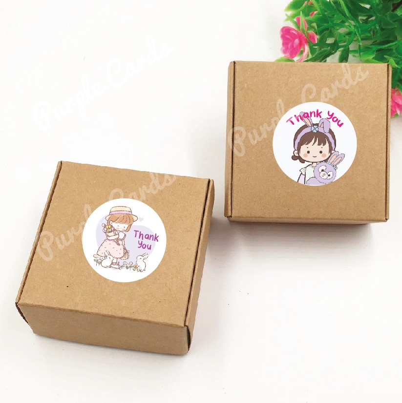 Thank You Stickers Round Shape / Birthday Sticker Sticker Hari jadi ...