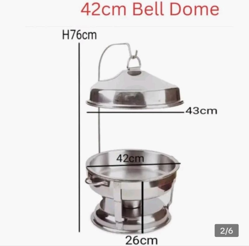 Golden Bell Dome Chafing Dish Serving 42cm Bekas Gantung Buffet ...