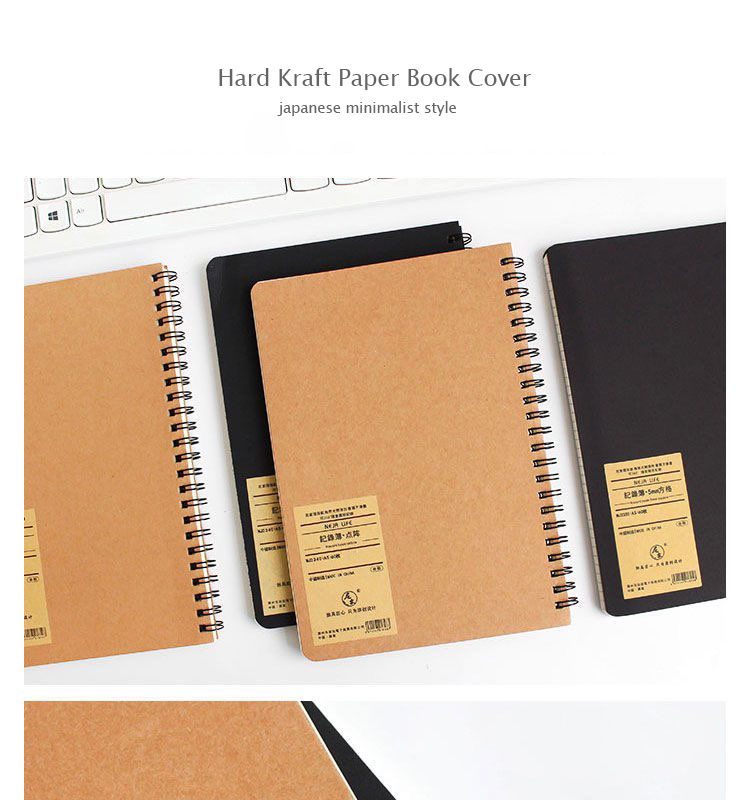 Mystuff527 Japanese Style Writing Book with Metal Binding & Line Layout ...