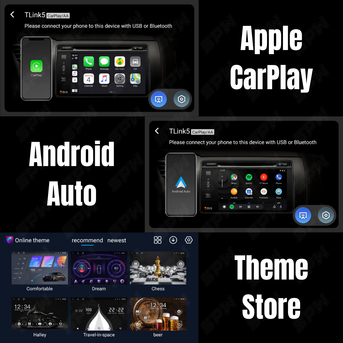 RS RACING SPORT 9"/10.1" ANDROID PLAYER (8-Cores) Apple CARPLAY Android AUTO Google Play Store ...