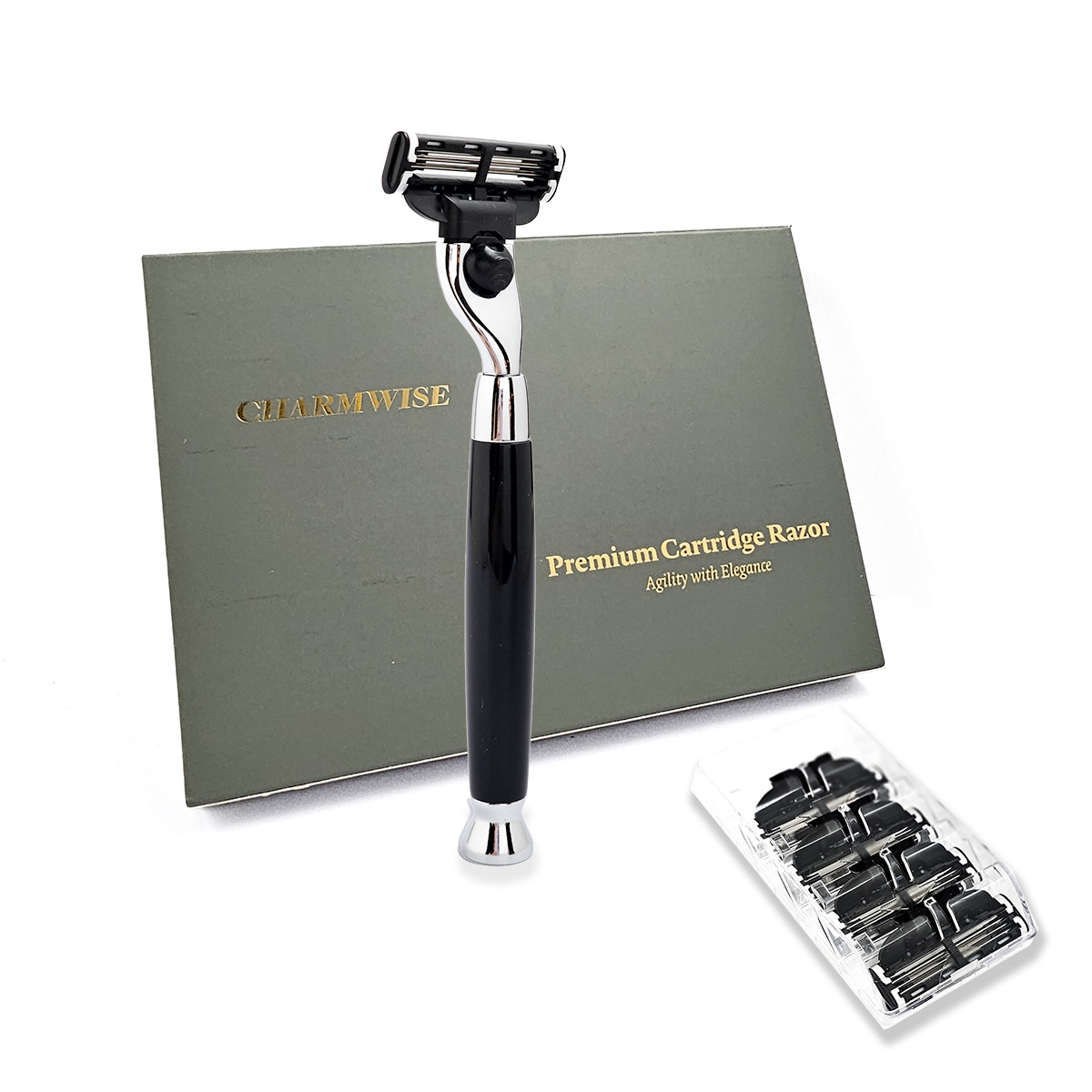 Charmwise Cukur 3 Bilah Premium Catridge 3 Blade Shaver Gift for Him ...