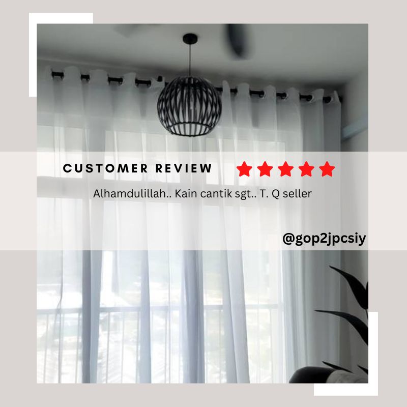 New & Soft TURKEY Sheer Curtain ♥️Hotel Preferred♥️ Langsir Putih / Day ...