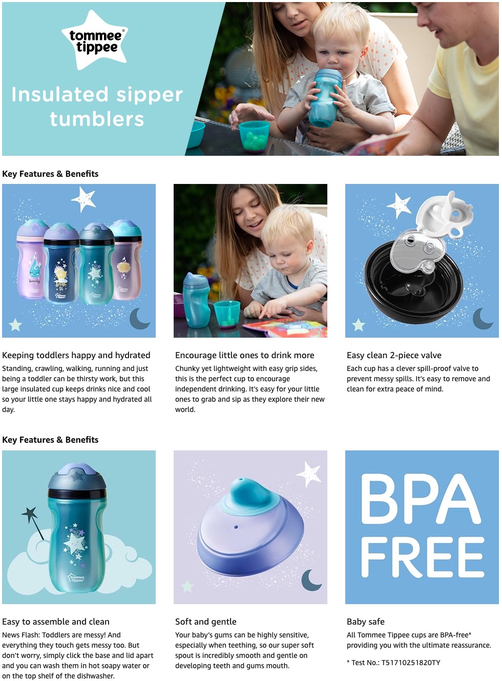 Tommee Tippee Infant Trainer Sippee Cups | Insulated Sipper Tumbler ...