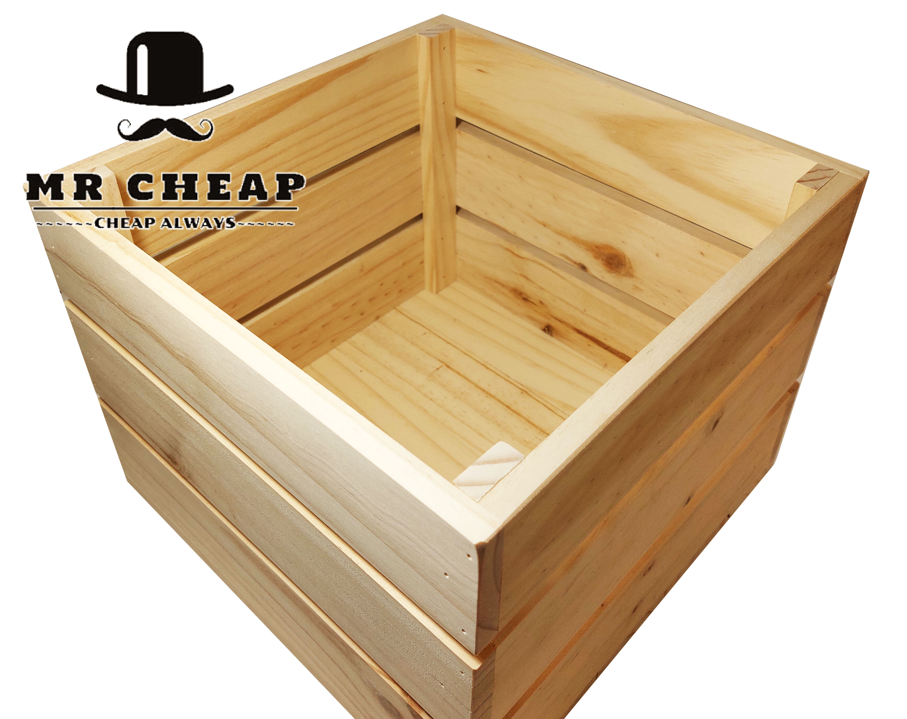 (New)Large Wood Storage Crate/Kotak Kayu Pine Besar/Pine Wood Crate ...