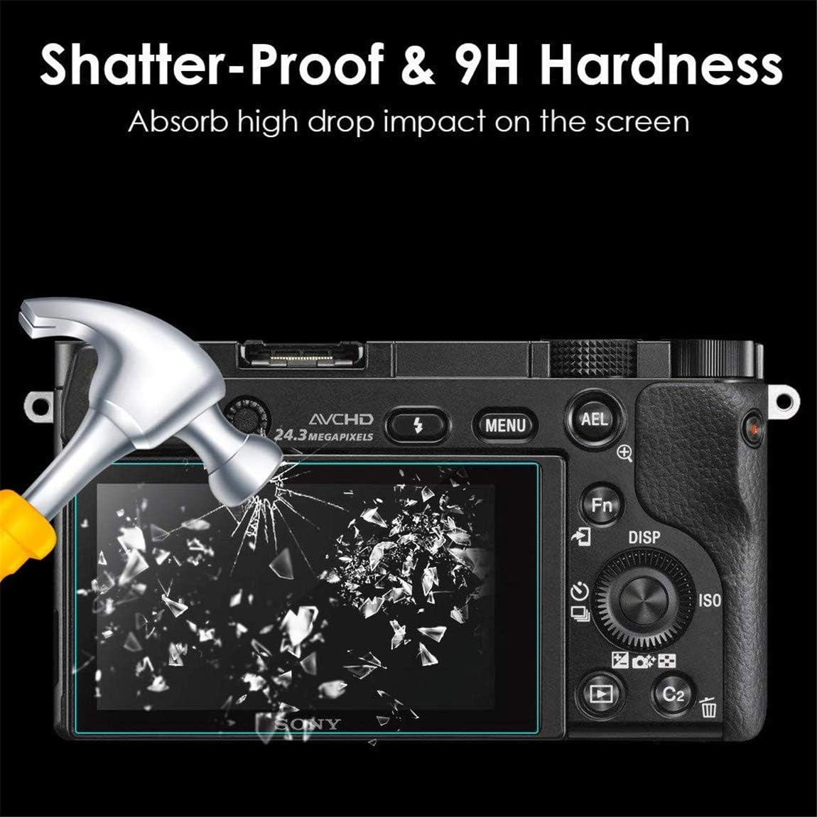 Sony Camera Clear HD Tempered Glass Screen Protector for A6400/ A6300 ...