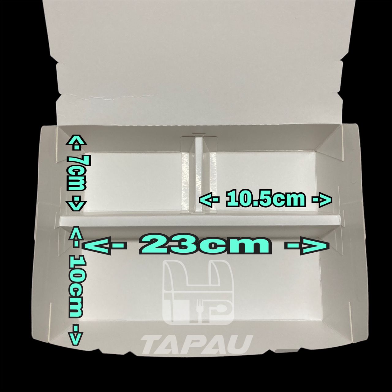 TAPAU - 3 Compartment Paper Lunch Box [ 40pcs +- ] / Bento Box / Food ...