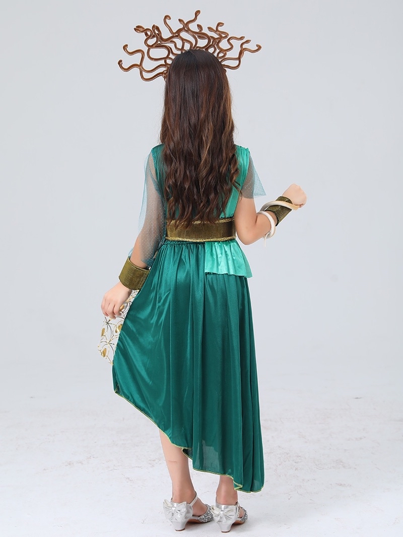 MYLITTLELASS Greek Mythology Green Gorgon Medusa Horror Halloween Dress ...