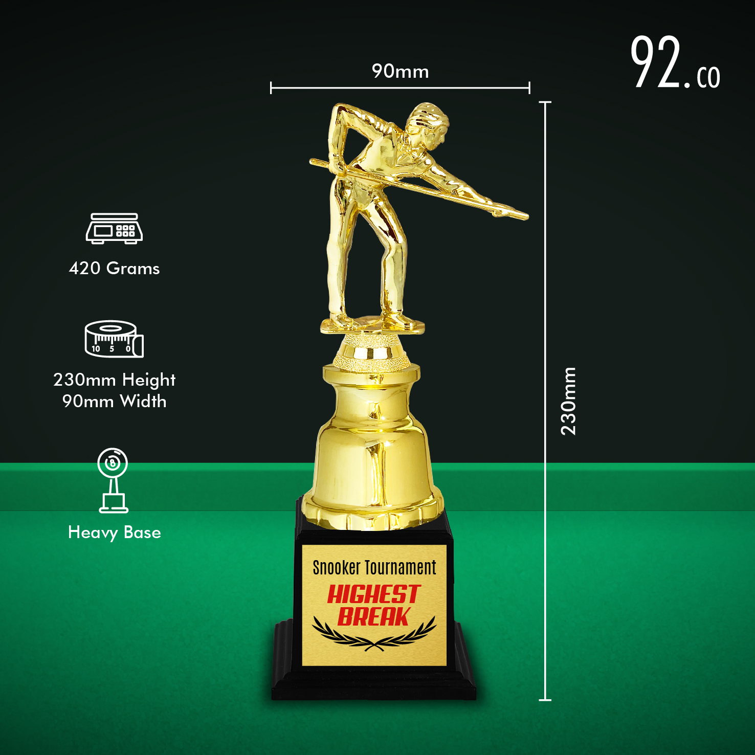 [Snooker Trophy] Snooker Trophy Award Trophy Pool & Snooker Piala ...