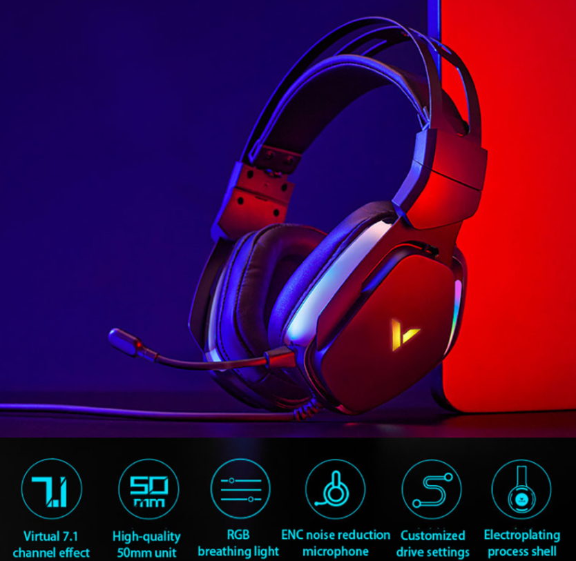 Rapoo VH710 Vpro Virtual 7.1 Channels Gaming Headset / Gaming Headphone ...