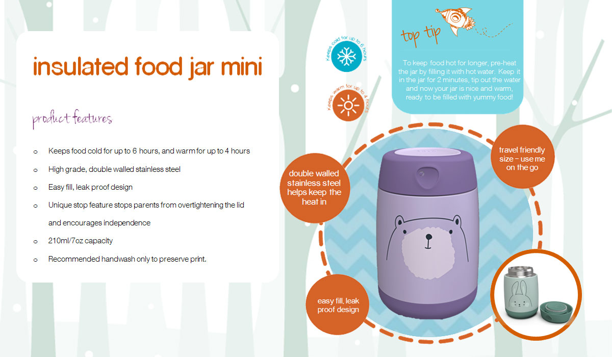 B.box | Bbox Insulated Food Jar Mini - 210ml | 4 months+ | Shopee Malaysia
