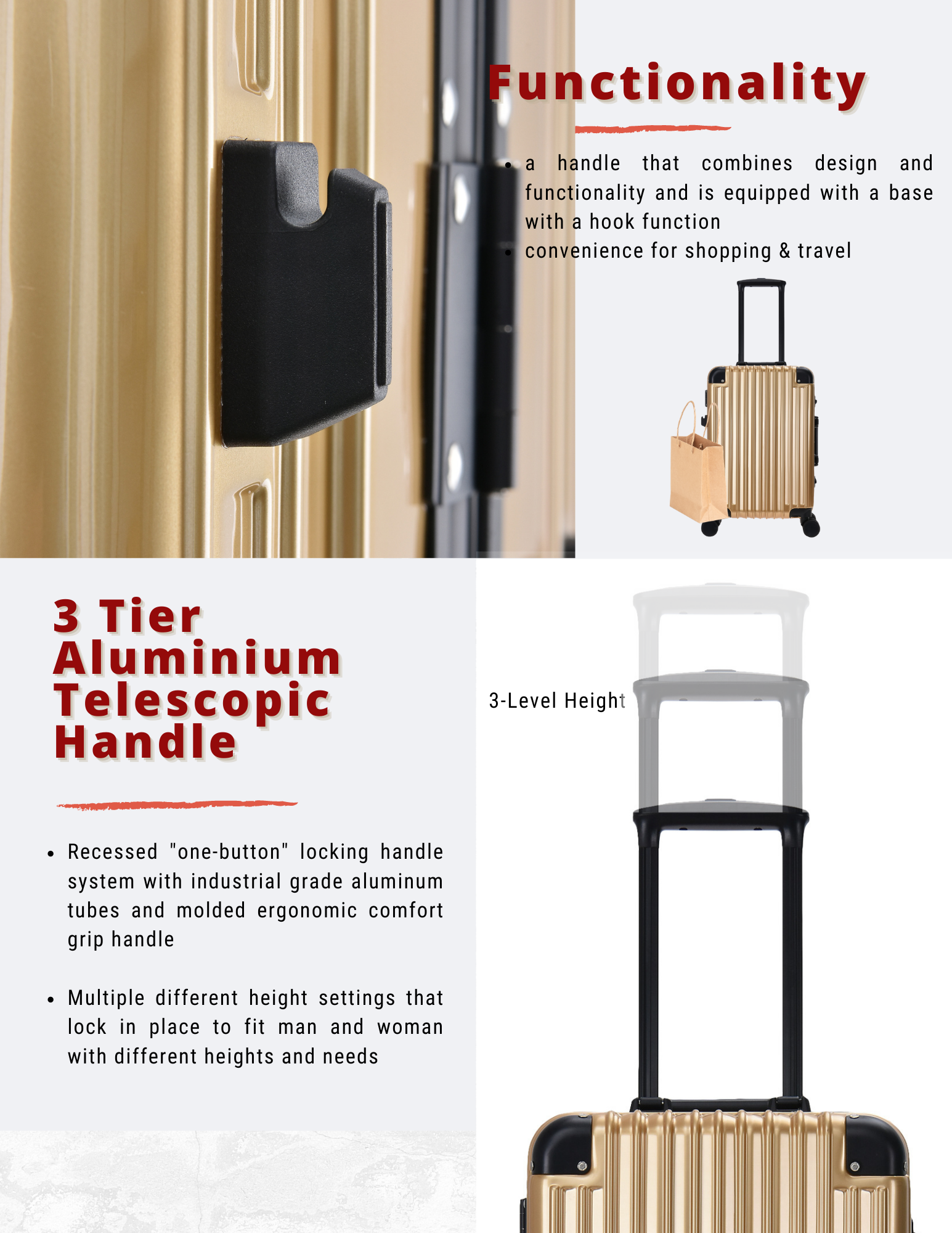 Lushberry BAKER 2 29 INCH Polycarbonate Aluminium Frame Travel Luggage ...