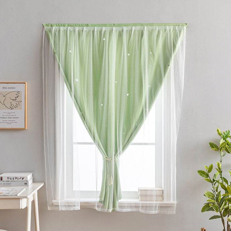 Self-adhesive Window Curtain Bedroom Curtain Blackout Curtains Paste ...