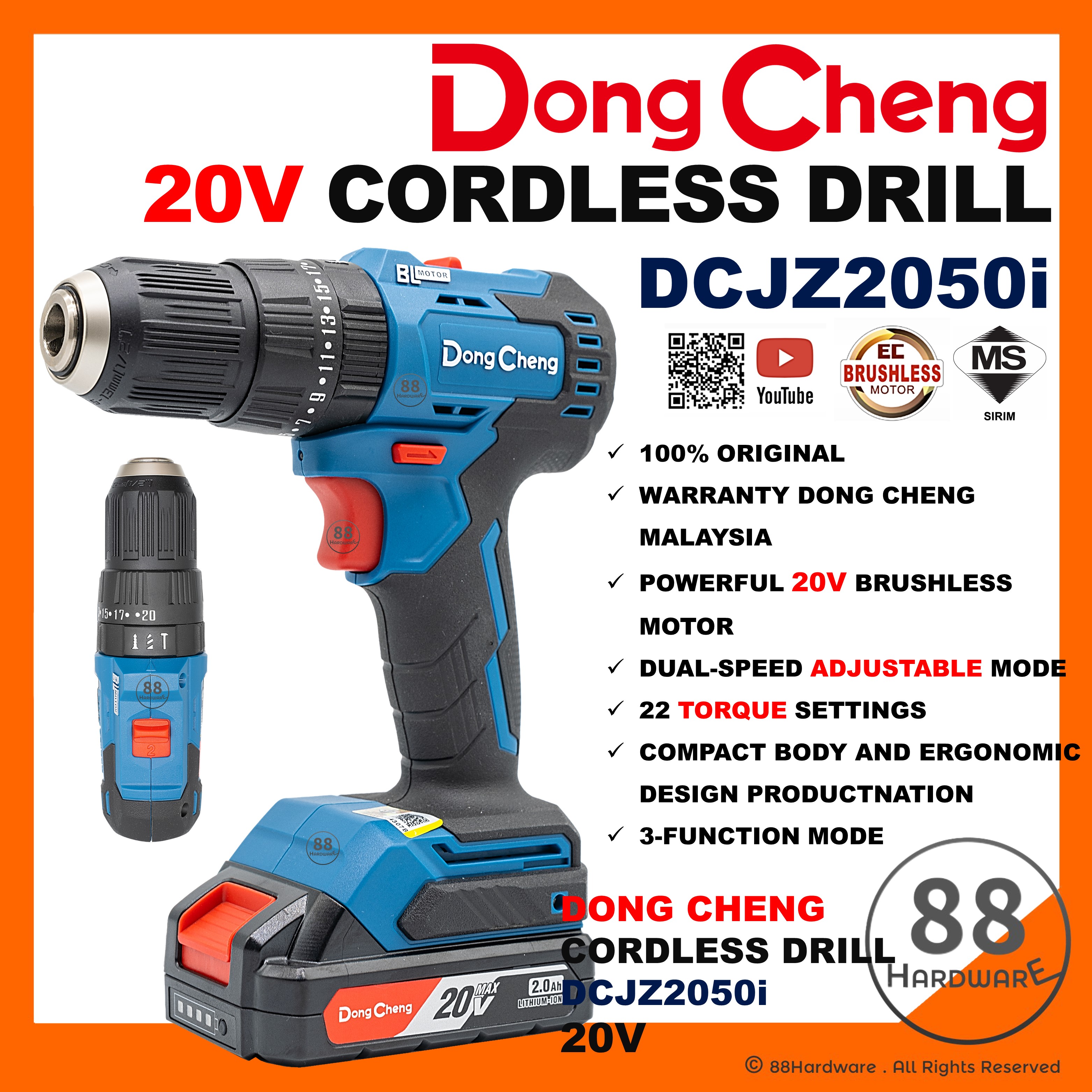 DONGCHENG 12V 20V Brushless cordless drill battery / dong cheng ...