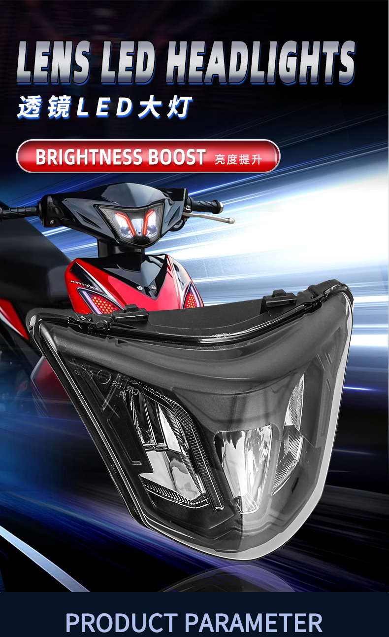 New LED Head lamp LC135 V1 LC V1 Mata Gaban 7 Colors Pilot Lamp Signal Light LC 135 Lampu Dada ...