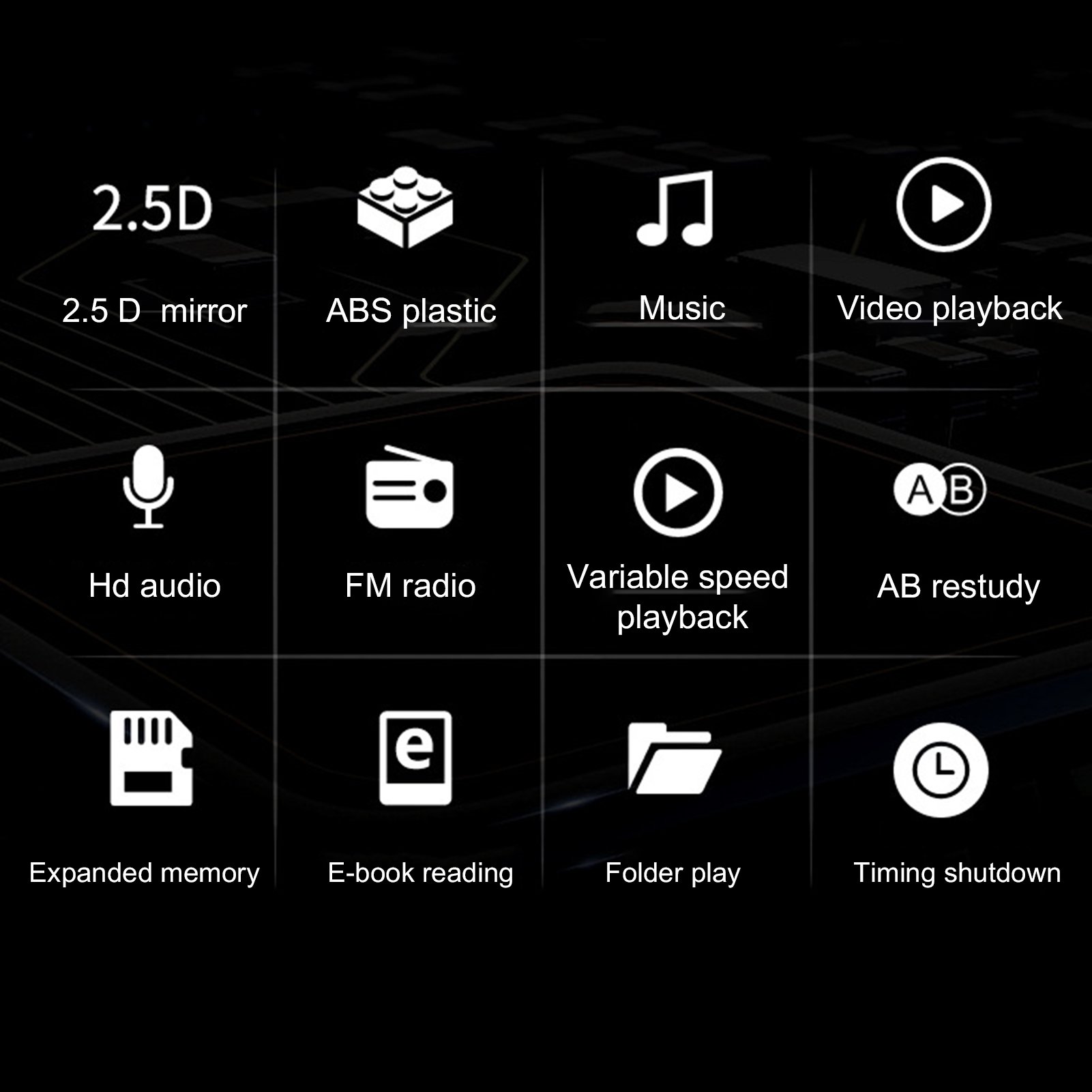 Music Player Mp3 Walkman Mp4 Player Portable with 2.5D Voice Recorder ...