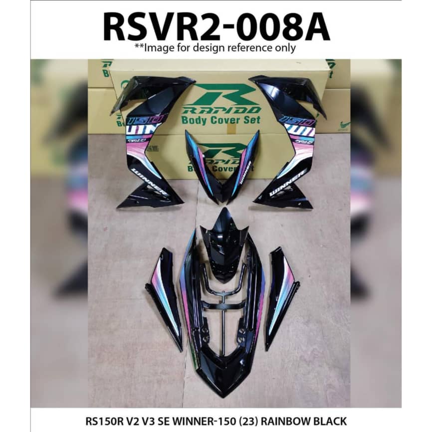 Cover Set Rapido RS150R V1 V2 V3 Honda SE Winner 150 23 Rainbow Luxury ...
