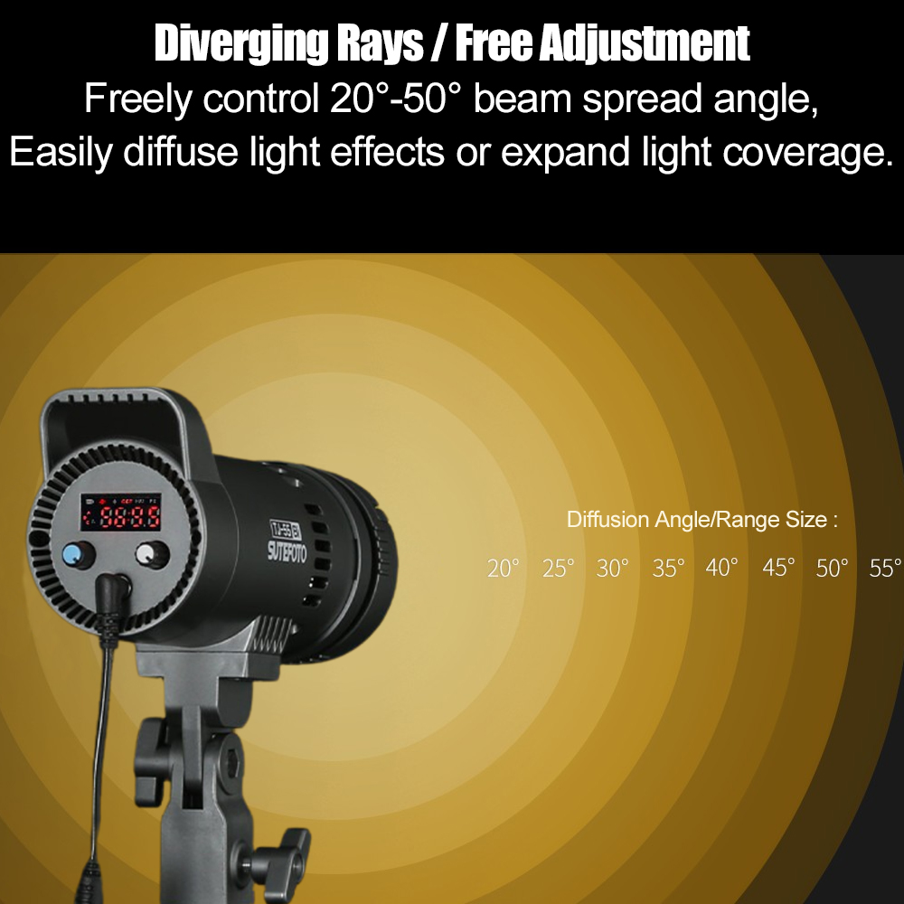 SUTEFOTO TJ-55Bi & TJ-55D Adjustable Focus Spotlight for Shaping Light ...