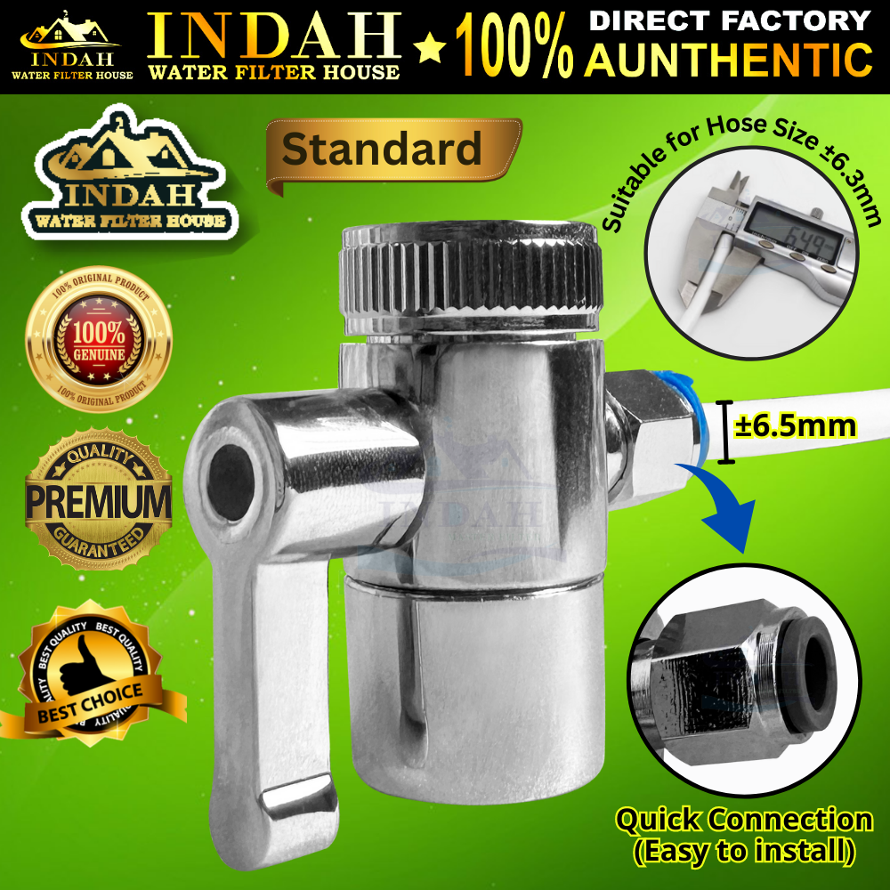 Standard One Way Diverter Valve / Adapter For 1/4" Tube For Installing ...