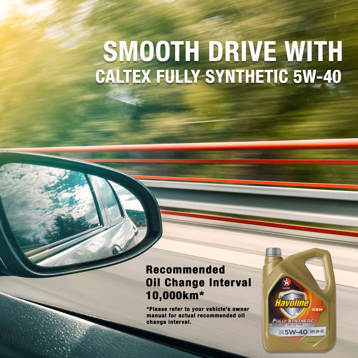 Caltex Havoline Fully Synthetic 5W-40 (4L) Petrol Engine Oil Free TNG ...