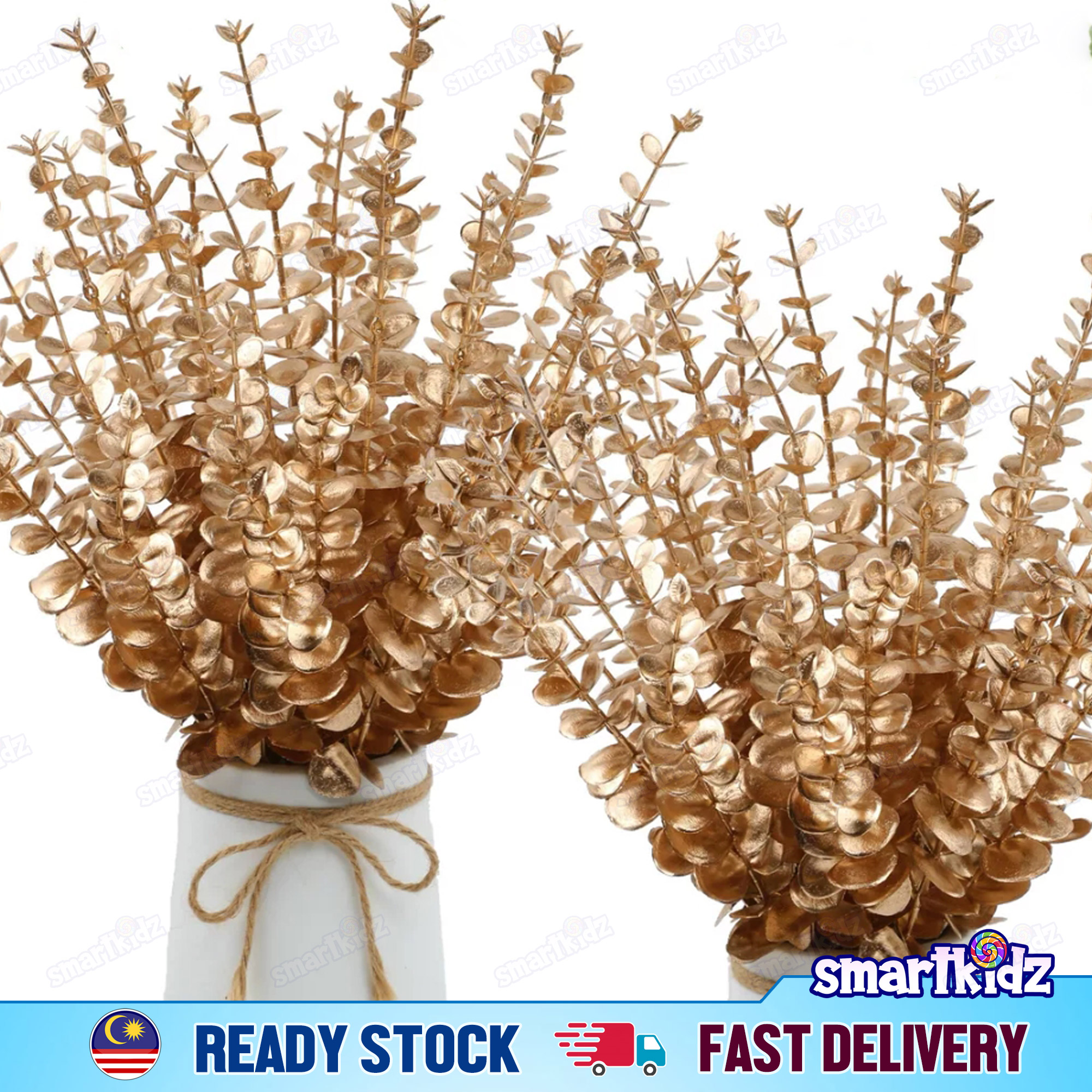 [1 Pcs] Gold Tropical Leaf | Daun Tropika Emas | Eucalyptus Monstera ...