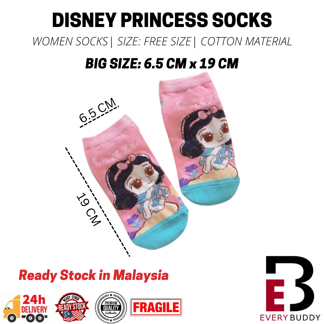 Ready Stock Disney princess Mermaid Cute cartoon socks kids socks girls ...