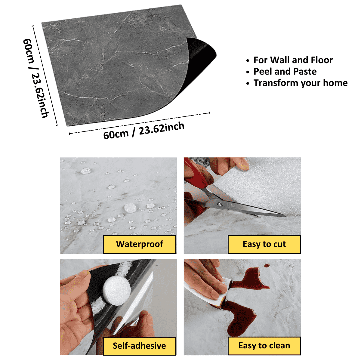 Non Slip Tiles Floor Sticker Mozek Tampal Lantai Simen Bilik Air #40 ...