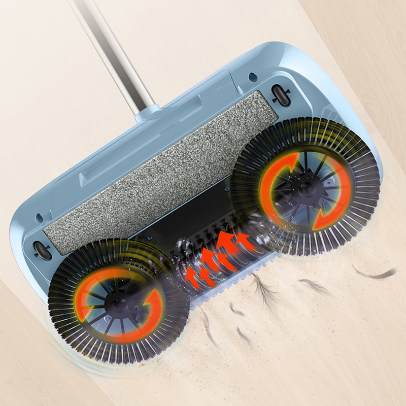 BEULIFE Hand Push Magic Broom Floor Sweeper Micro Fabric Mop Home ...