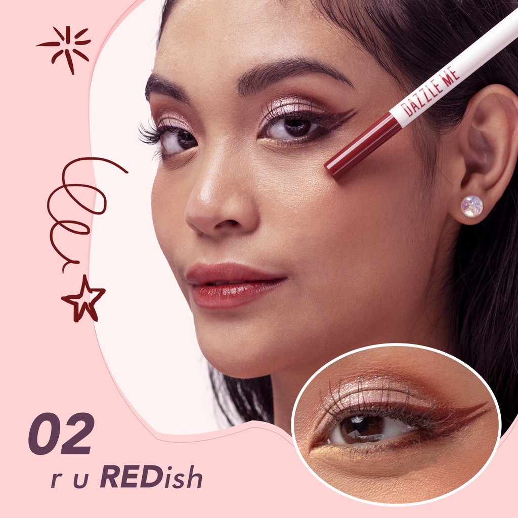[LOCAL SHIPMENT] DAZZLE ME Color-Chic Liquid Eyeliner Colour Eyeliner ...