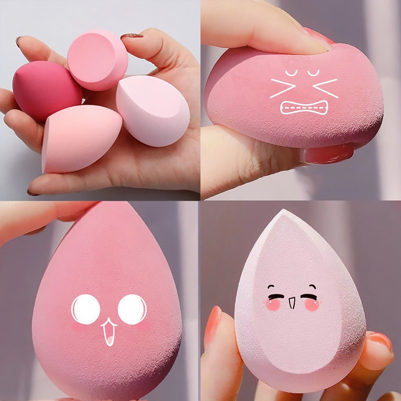 𝗪𝗘𝗧 & 𝗗𝗥𝗬 𝗨𝗦𝗘 》4 In 1 Beauty Egg Makeup Foundation Sponge Cosmetic ...