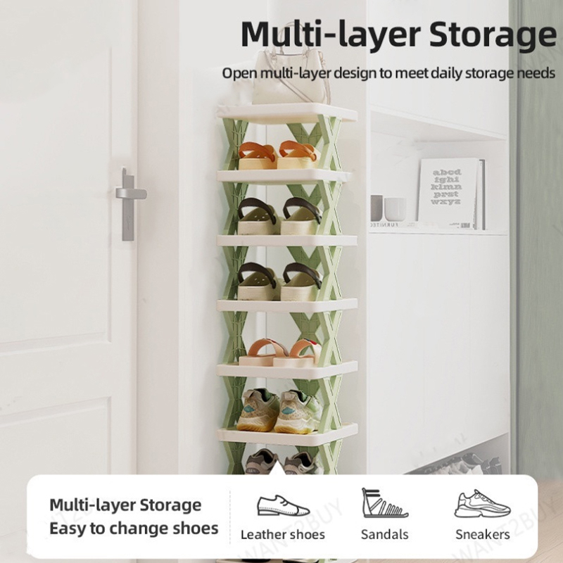 𝗡𝗢 𝗡𝗘𝗘𝗗 𝗧𝗢𝗢𝗟 》Stackable DIY Multi Layer Shoes Rack Shoe Slipper Sneaker ...