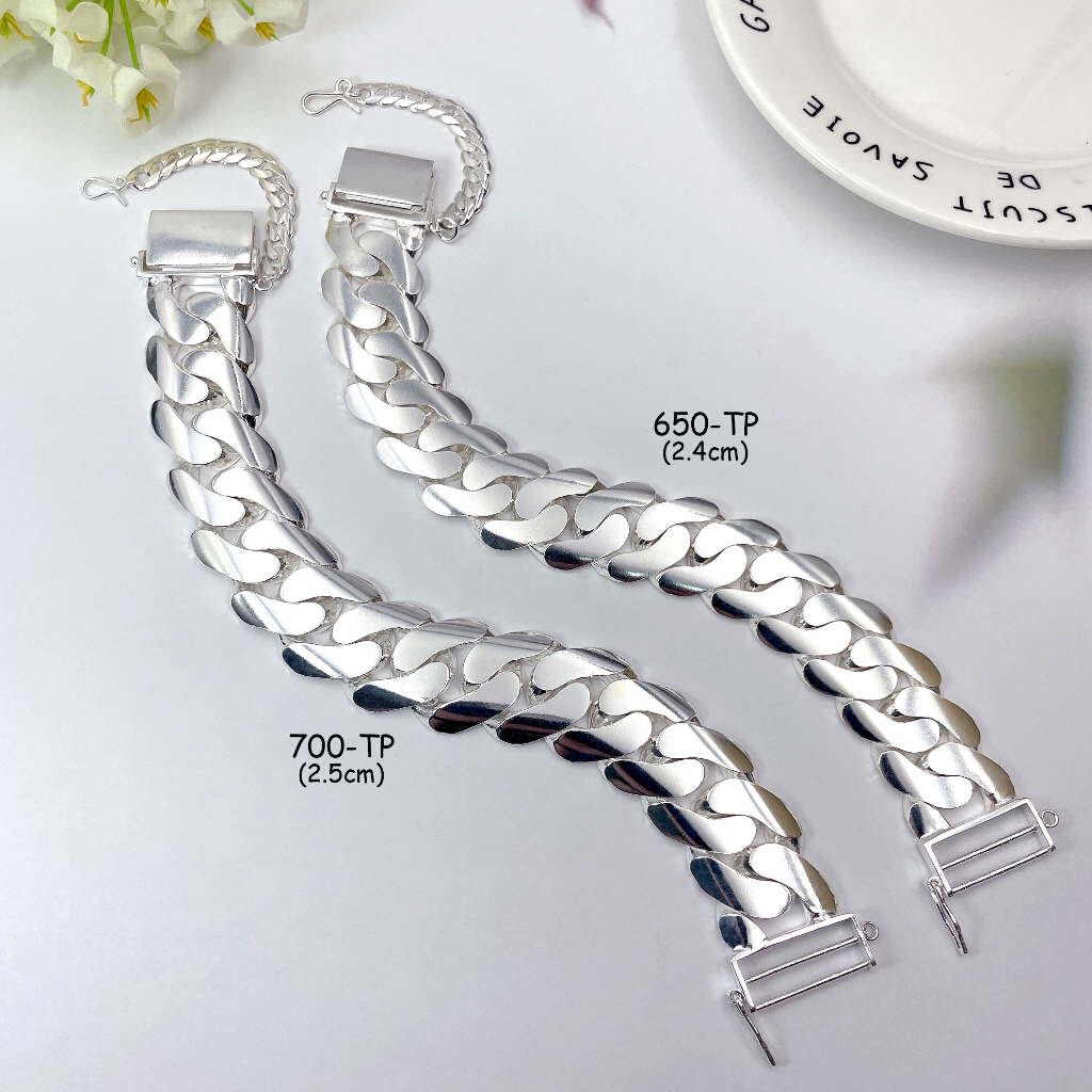 💥PROMO💥2.4cm - 2.5cm Silver 925 Bangle - Gelang Tangan Perak 990 Untuk ...