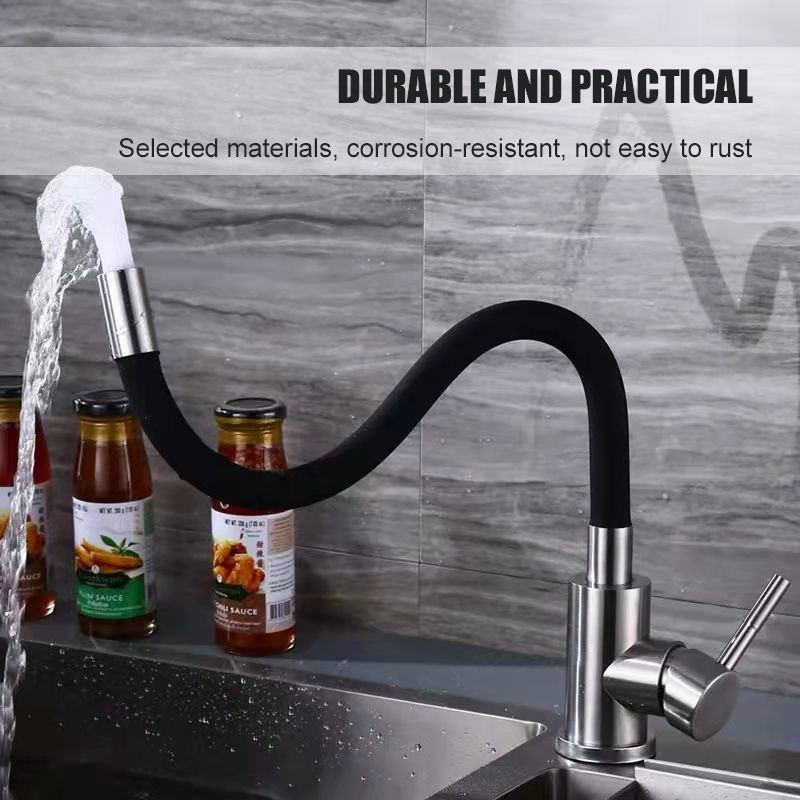 🔥Portable 30/50cm Universal Faucet Extension Extender 360°Free Bending ...
