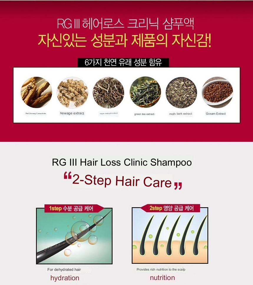 RGIII RG3 Hair Loss Clinic Shampoo (520ml)/Treatment (1000ML) | Shopee ...