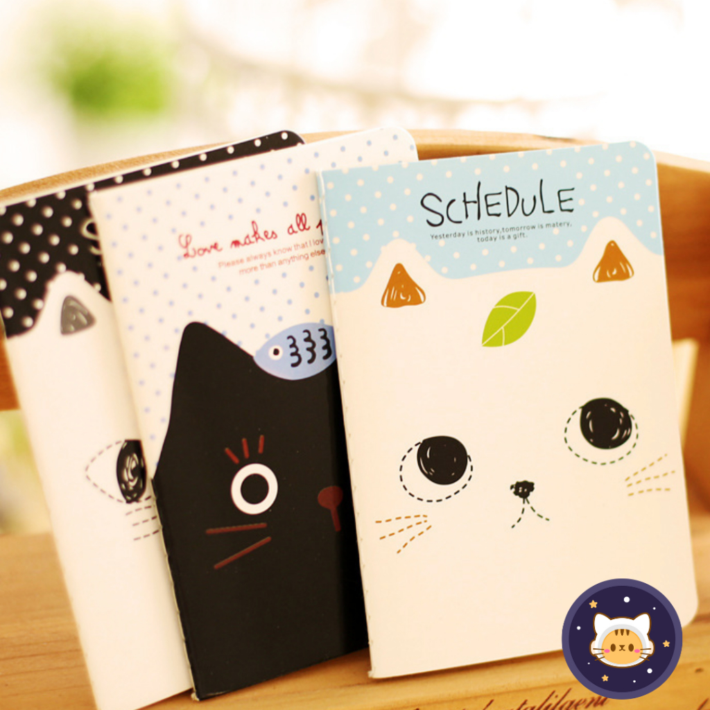 OYEN PLANET Small Kitty Notebook Buku Nota Comel Journal Cute Drawing ...