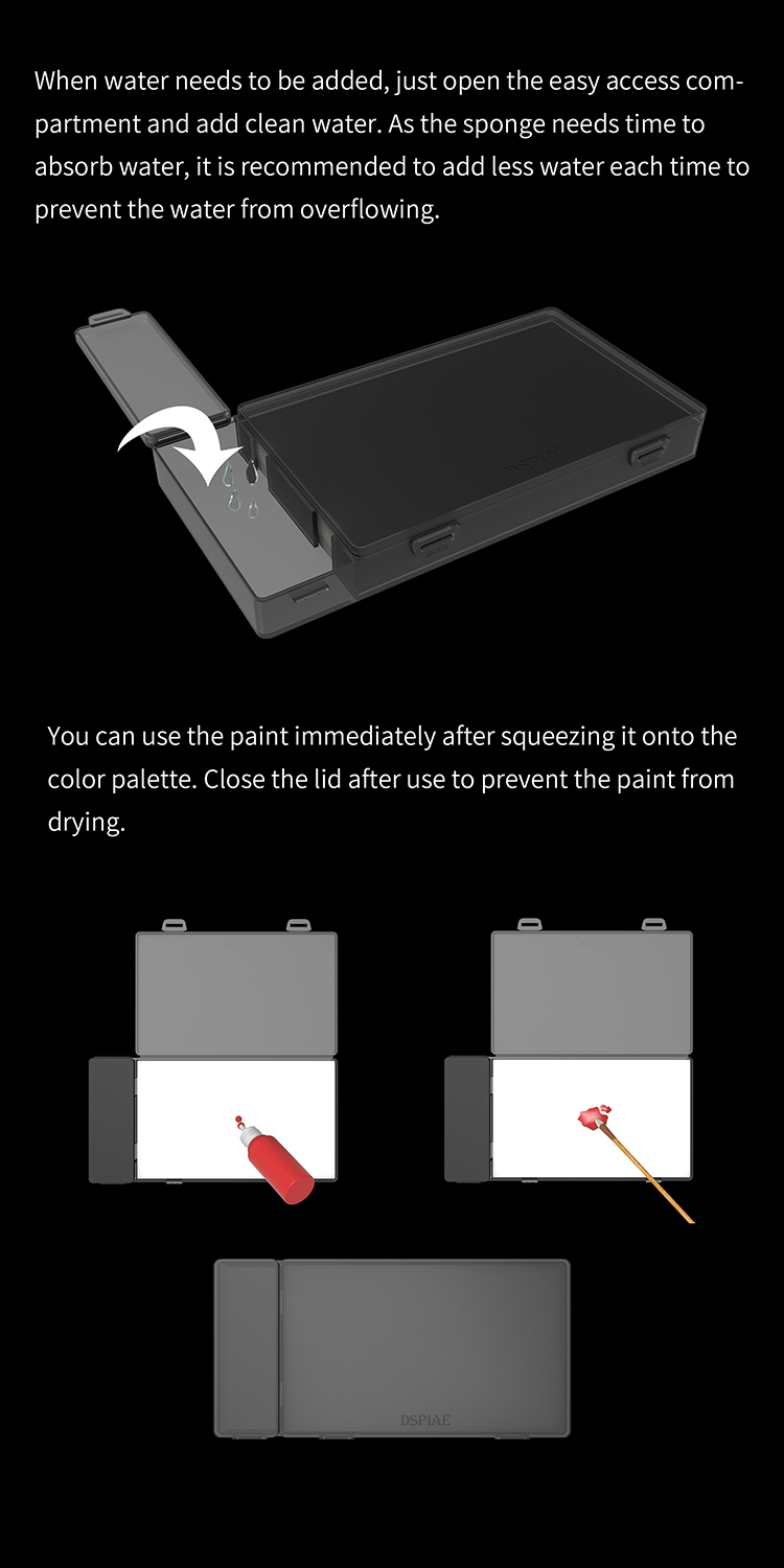 DSPIAE Moisturizing Color Palette for Water-Based Paints MP01-MP05 ...