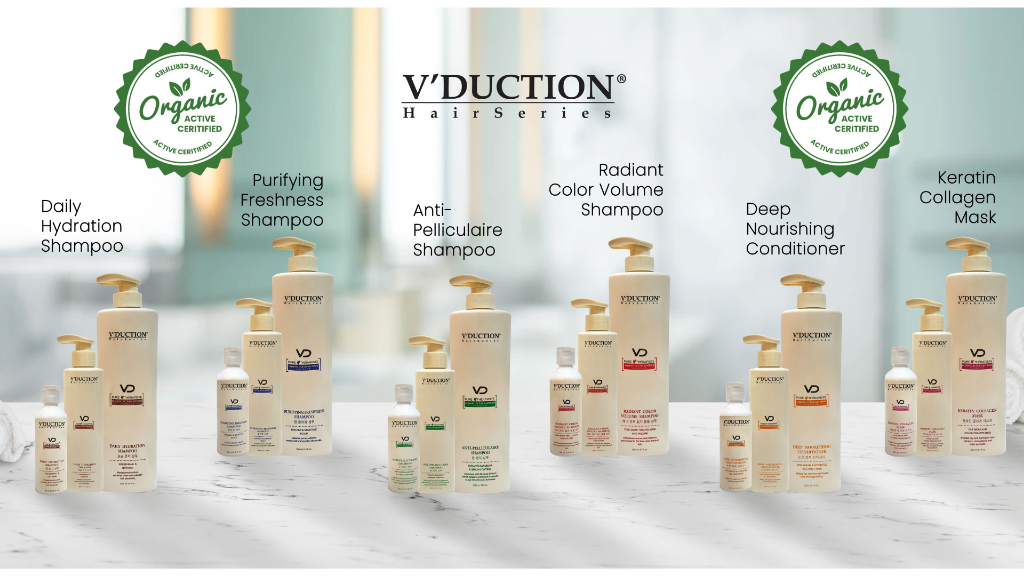 V'DUCTION PURE THERAPY ORGANIC DAILY HYDRATION SHAMPOO 80ML / 300ML / 1000ML-VDUCTION MOISTURE ...