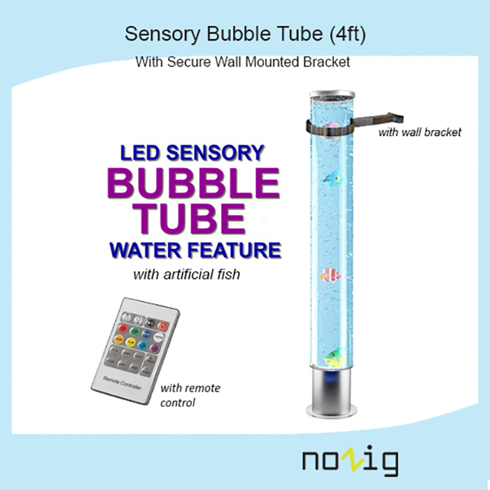 Sensory Bubble Tube 4 feet with wall bracket Multi sensory Room Sensory ...