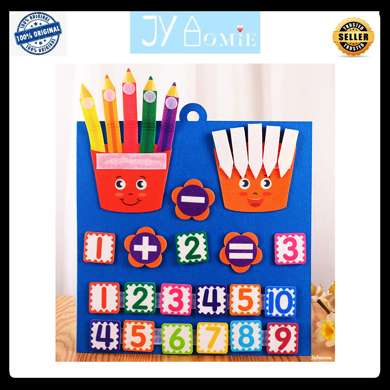 Early Learning Kid Montessori Toy Learn Math Sticker Reusable Mainan ...