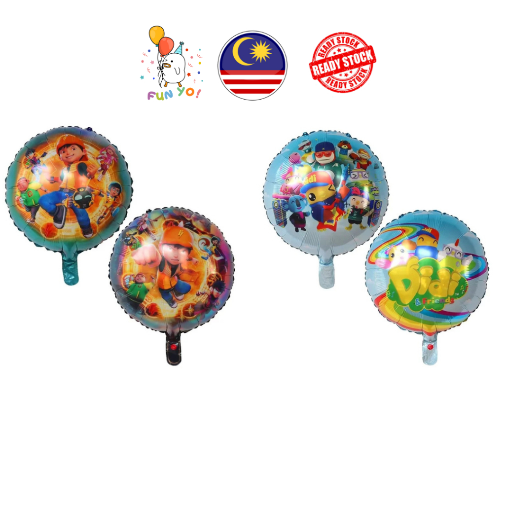 Boboiboy Cocomelon Cartoon Two Sided 3D Design Foil Balloon Party ...