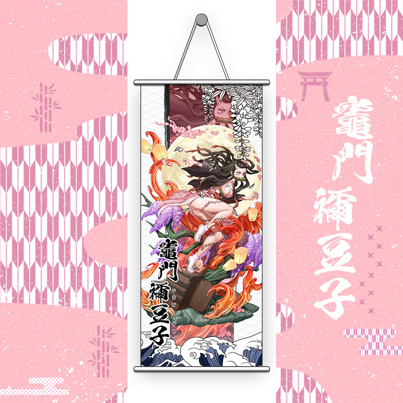 Demon Slayer Kimetsu No Yaiba Anime Hanging Scroll Painting 74x35cm ...