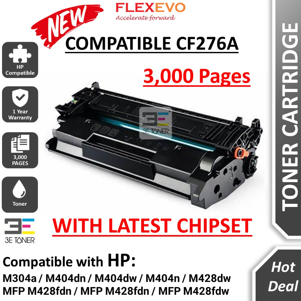 Compatible HP Toner CF276A 76A CF276X 76X For Laserjet Pro M304A M304 ...